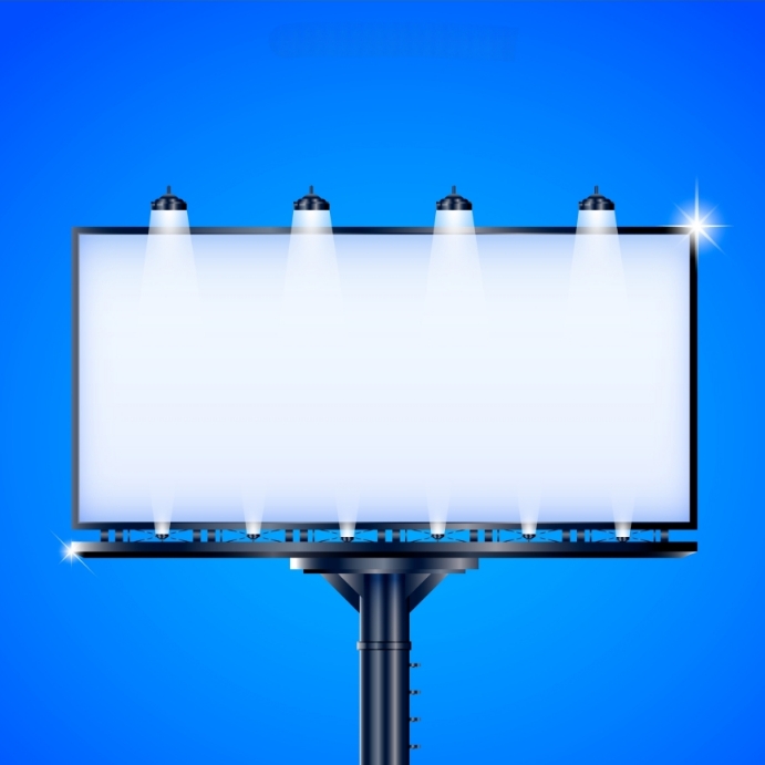 Billboard with light outdoors Template | PosterMyWall