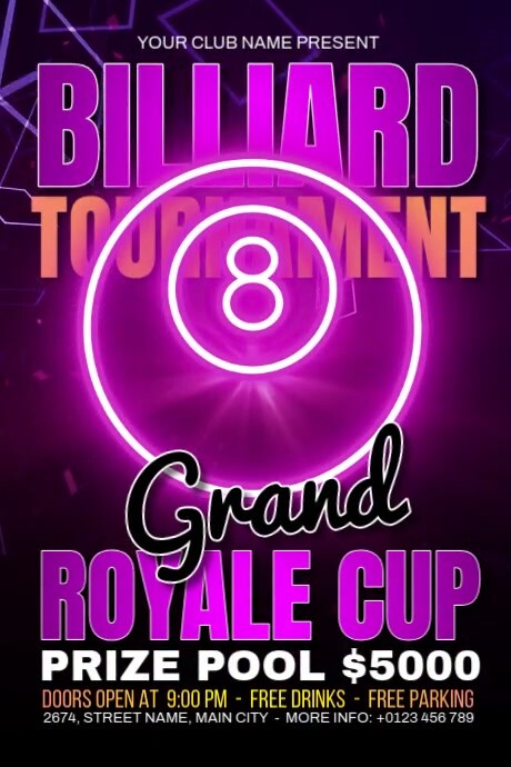 Billiard Game Ads Template | PosterMyWall