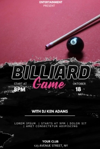 Billiard Template | PosterMyWall