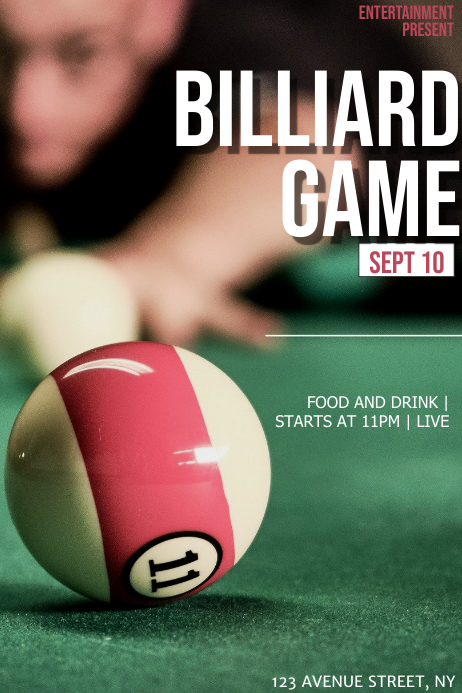 Billiard game flyer template | PosterMyWall