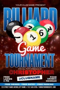 Billiard 8ball pool Tournament Template | PosterMyWall