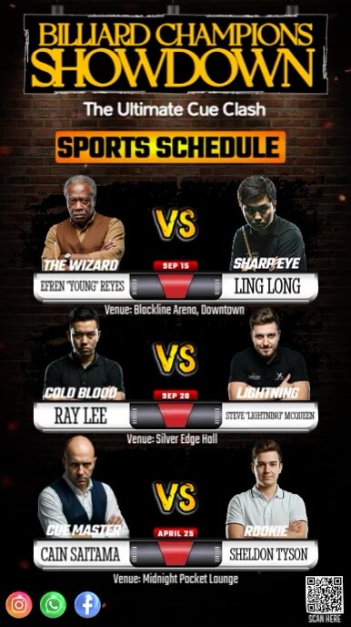 Billiard Showdown Template | PosterMyWall
