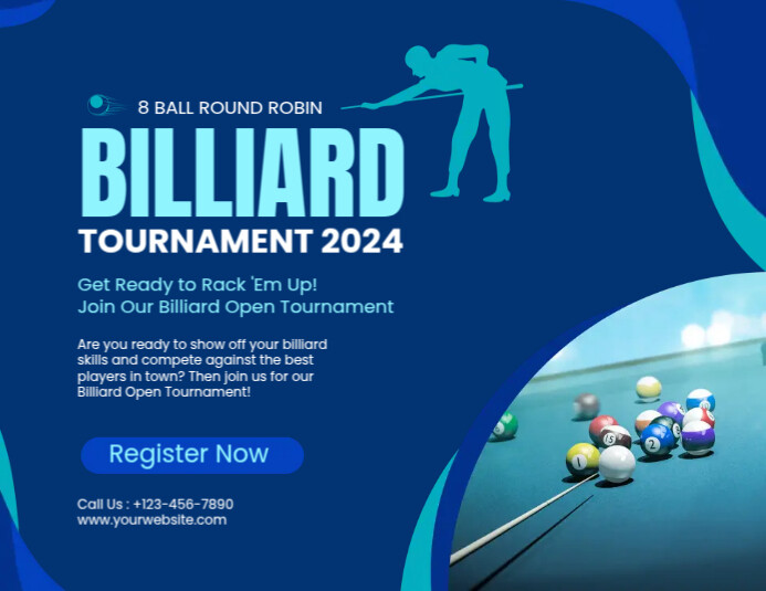 Billiard Tournament 2024 Template | PosterMyWall