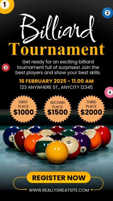 Billiard Tournament Template | PosterMyWall