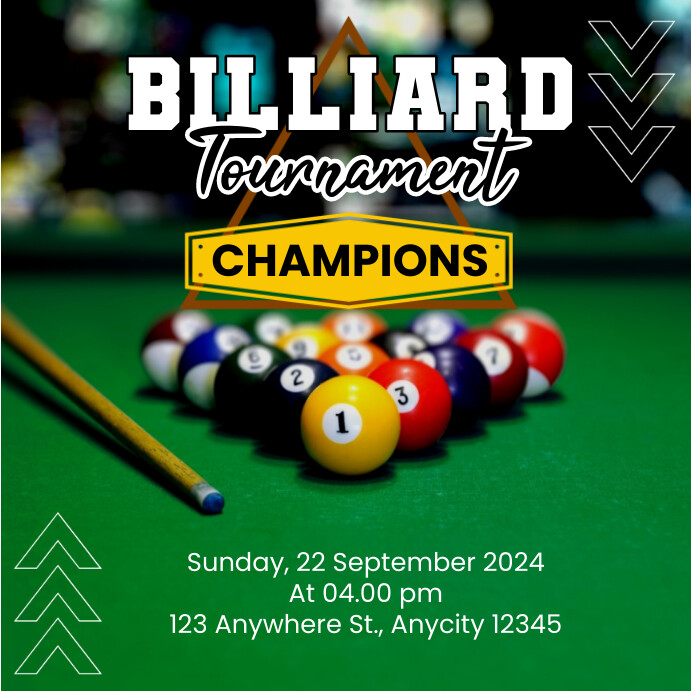 Billiard Tournament Template | PosterMyWall