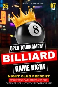Billiard Tournament Ads Template | PosterMyWall