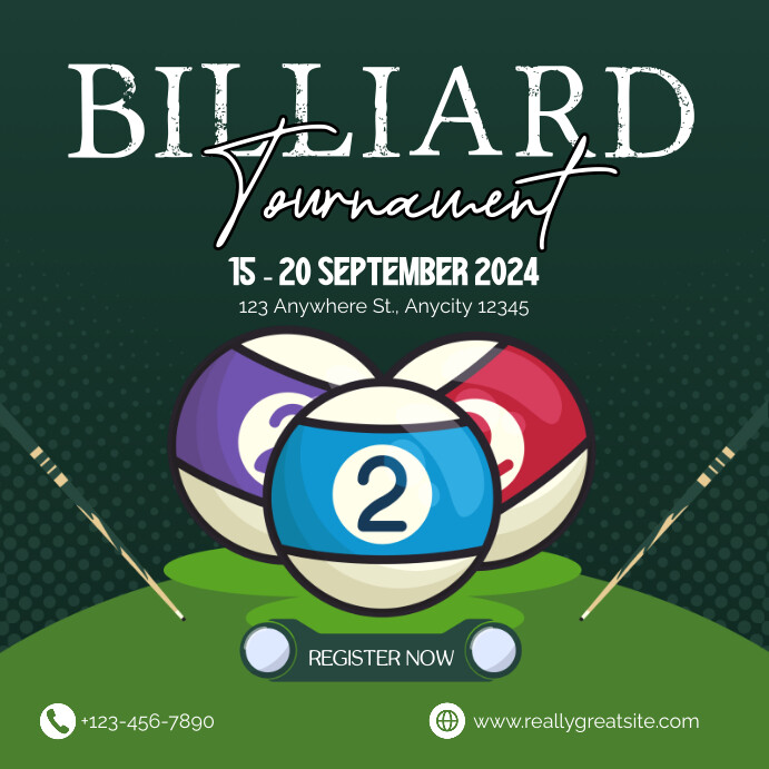 Billiard Tournament Template | PosterMyWall