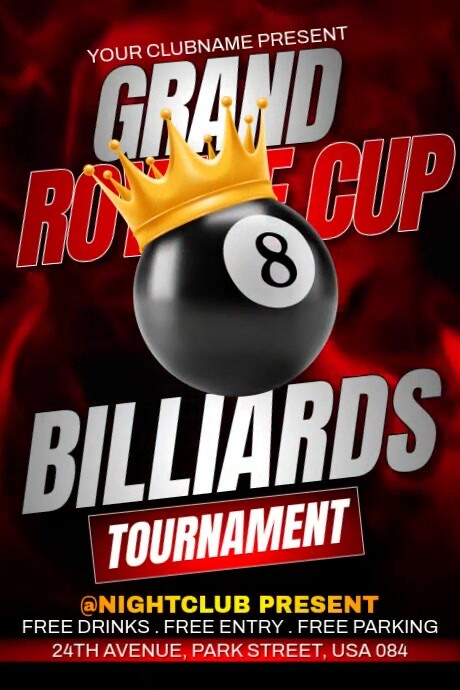 Billiard Tournament Template | PosterMyWall