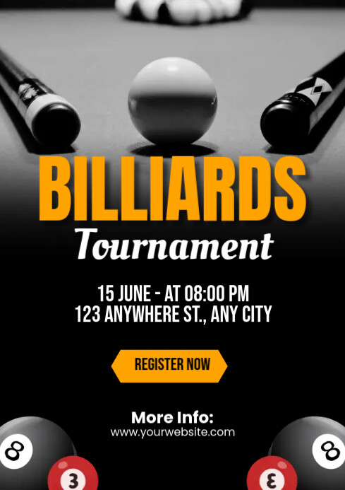 Copy of Billiards Tournament Competition | PosterMyWall