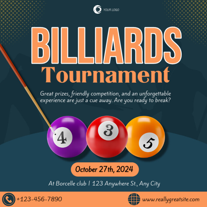 Billiards Tournament Template | PosterMyWall