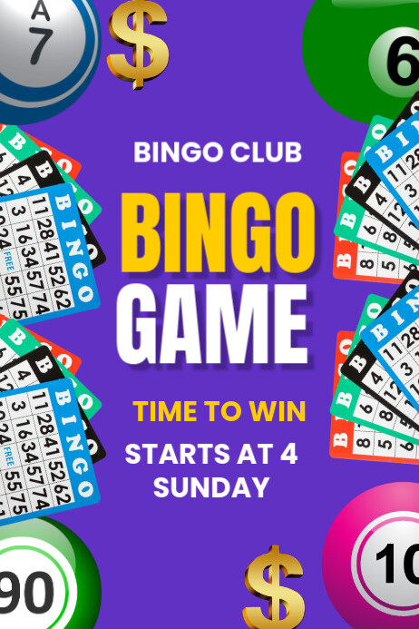 Bingo Game Event Invitation Poster Template | PosterMyWall