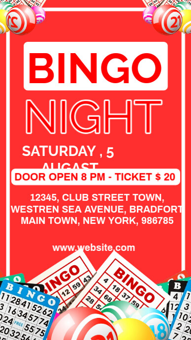 Bingo Game Flyer Instagram Story Template | PosterMyWall