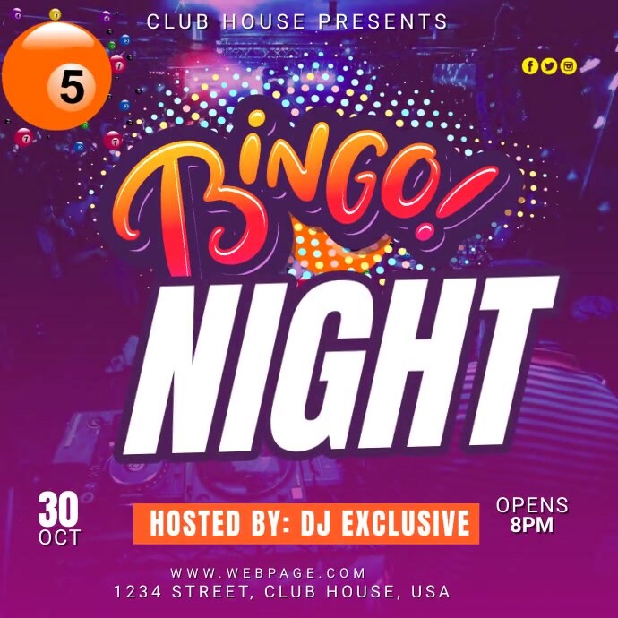 Bingo game night, trivia night Template | PosterMyWall