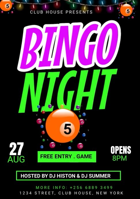 bingo game night Templat | PosterMyWall