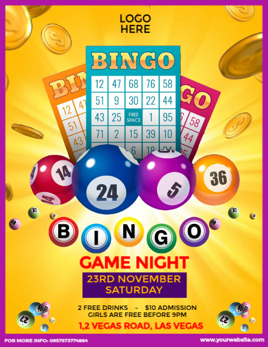 Bingo Game Night Template | PosterMyWall