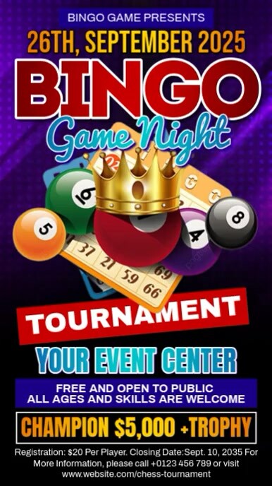 Bingo Game Night Template | PosterMyWall