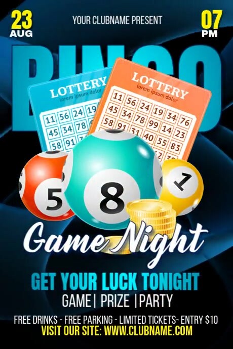 Plantilla de Bingo Game Night | PosterMyWall