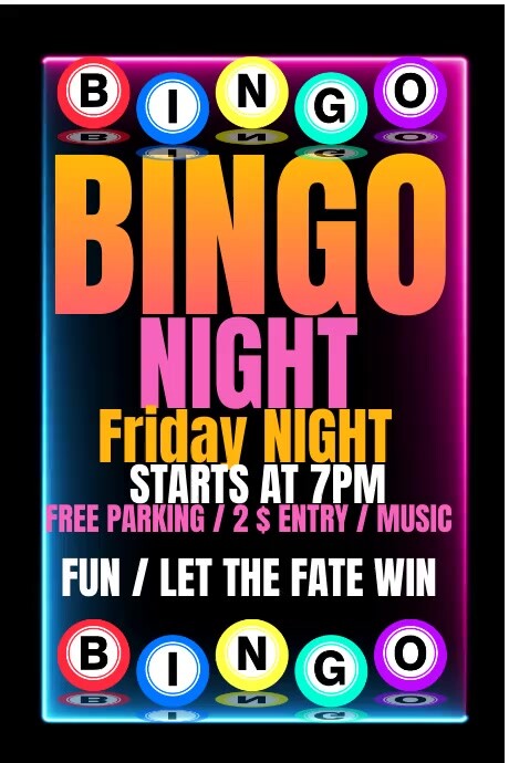 Bingo Game Poster Template | PosterMyWall