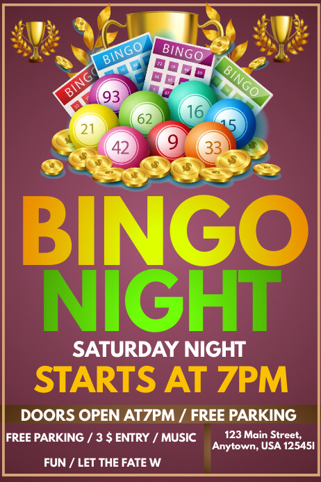 bingo game poster Template | PosterMyWall