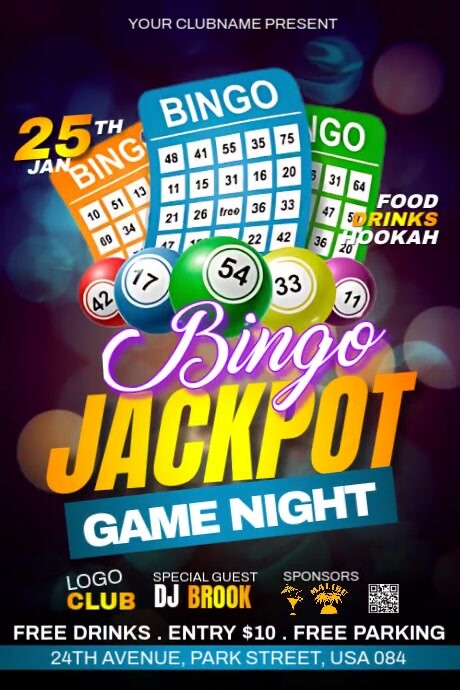Copy of Bingo Jackpot Game Night | PosterMyWall