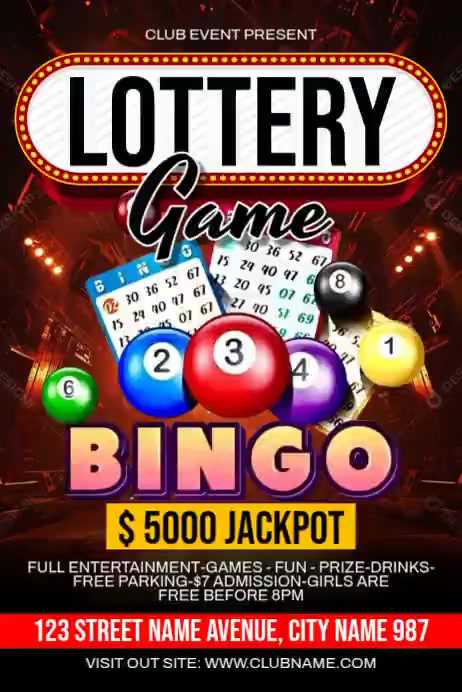 Plantilla de Bingo Lottery Tournament | PosterMyWall