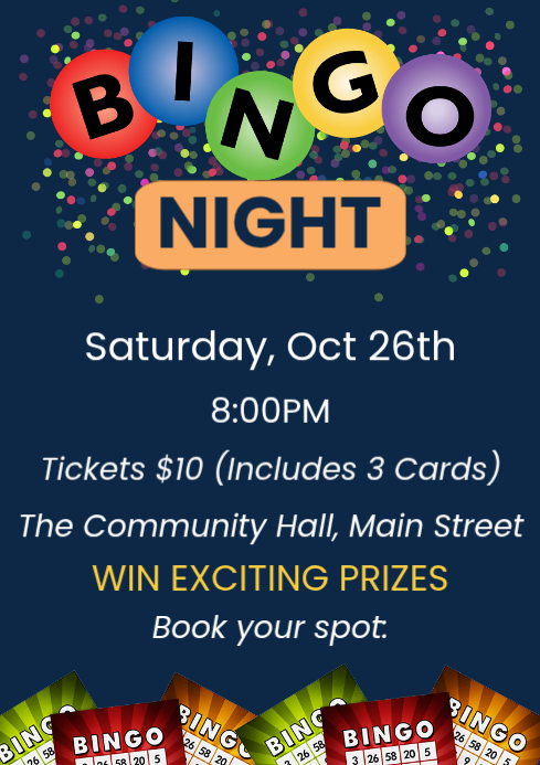 bingo night, bingo ticket Template | PosterMyWall