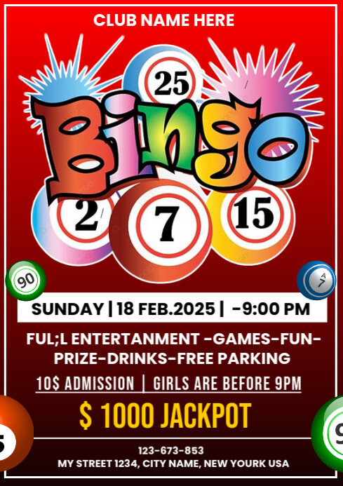 Copy of Bingo Night A4 | PosterMyWall