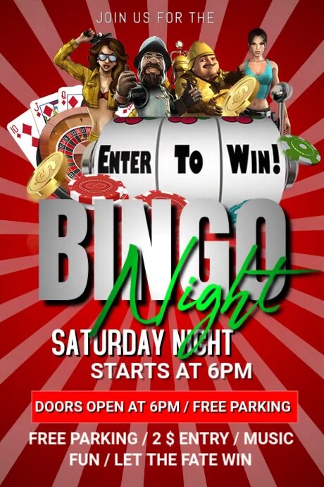 Bingo Night Banner 4' × 6' Template | PosterMyWall