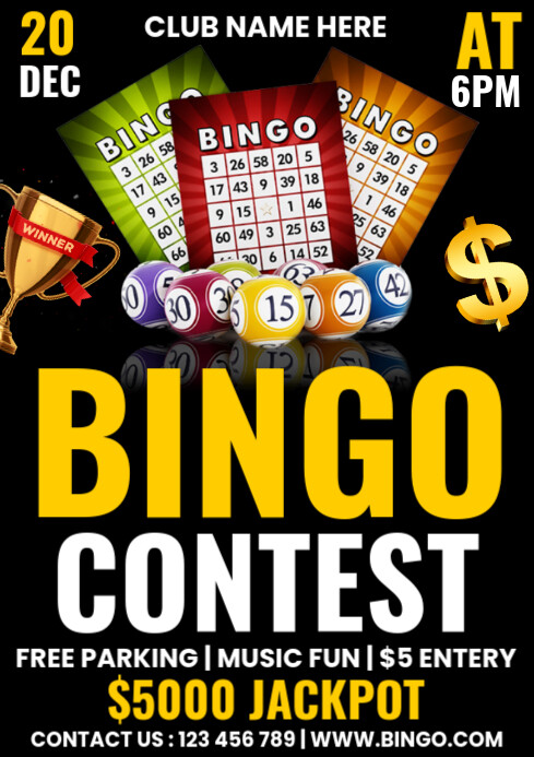 Bingo Night Contest Flyer Template | PosterMyWall
