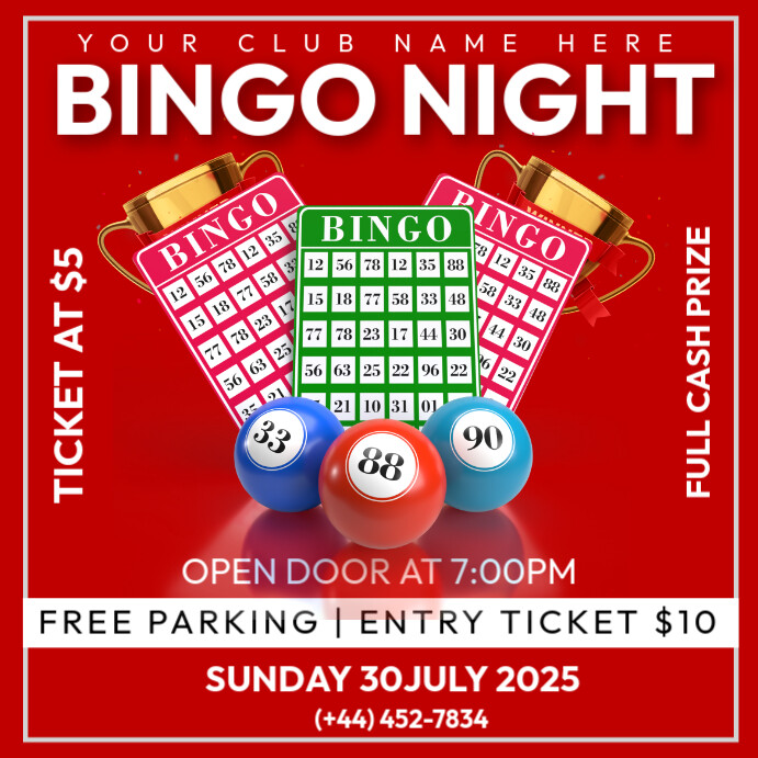 Bingo Night Template | PosterMyWall