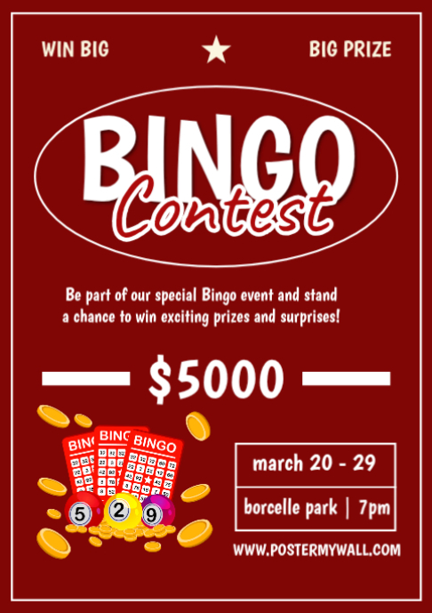 Bingo Night Event A2 Template | PosterMyWall