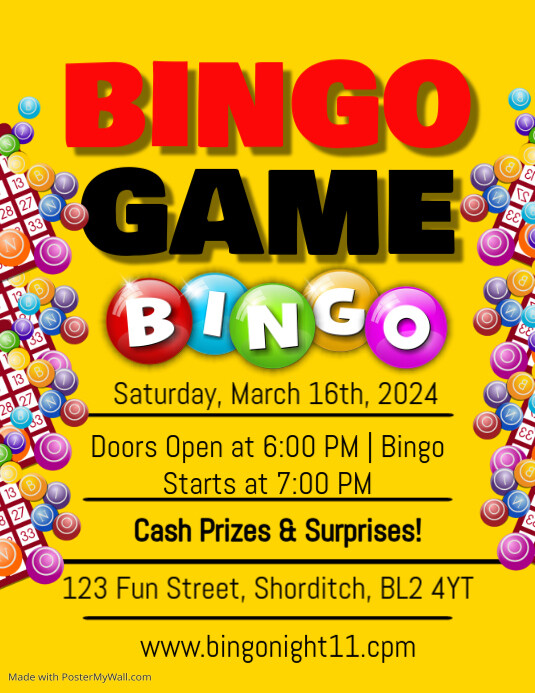 Bingo Night Event Contest Template | PosterMyWall