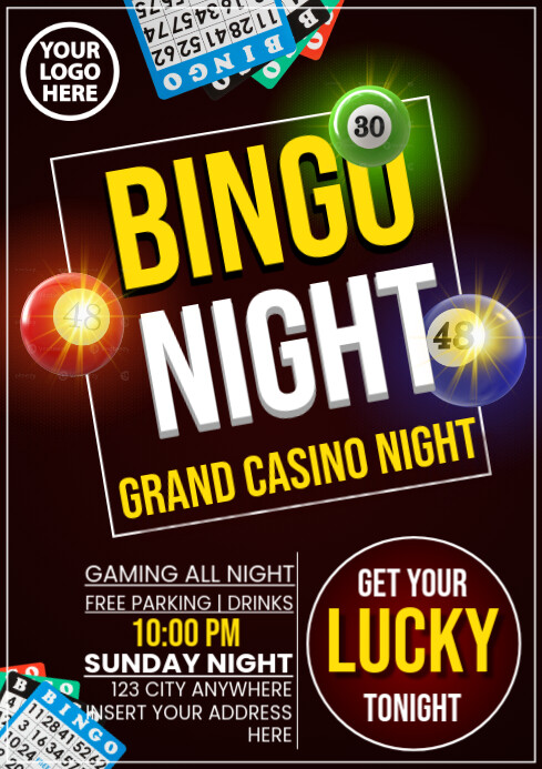 Bingo night event contest flyer poster template | PosterMyWall