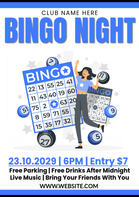 Bingo Night Event Contest Invitation Poster Flyer Template | PosterMyWall