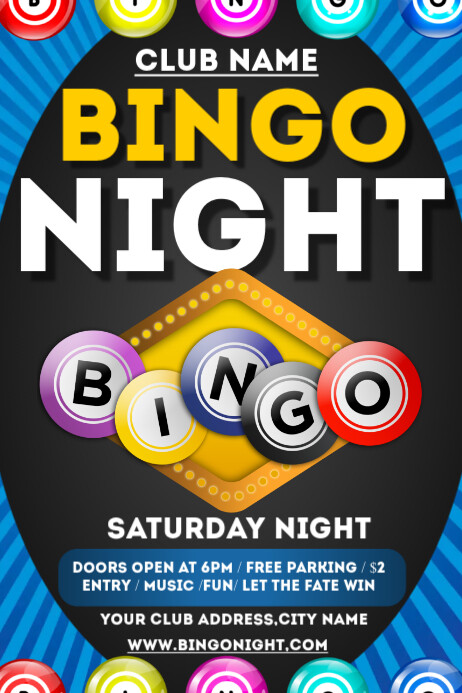 Bingo Night Event Contest Poster Template | PosterMyWall