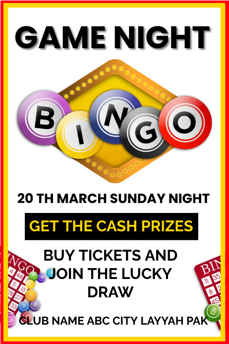 BINGO NIGHT EVENT FLYER Template | PosterMyWall
