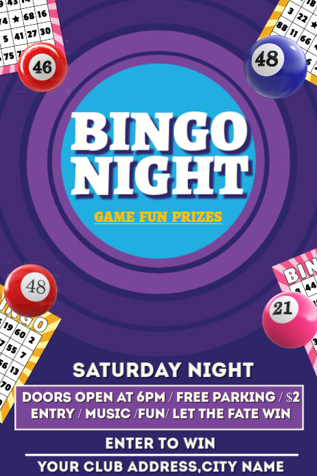 Bingo Night Event Flyer Template Poster | PosterMyWall