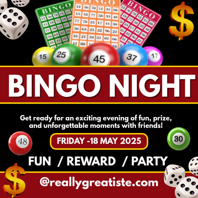 Bingo Night Event Instagram Post Template | PosterMyWall