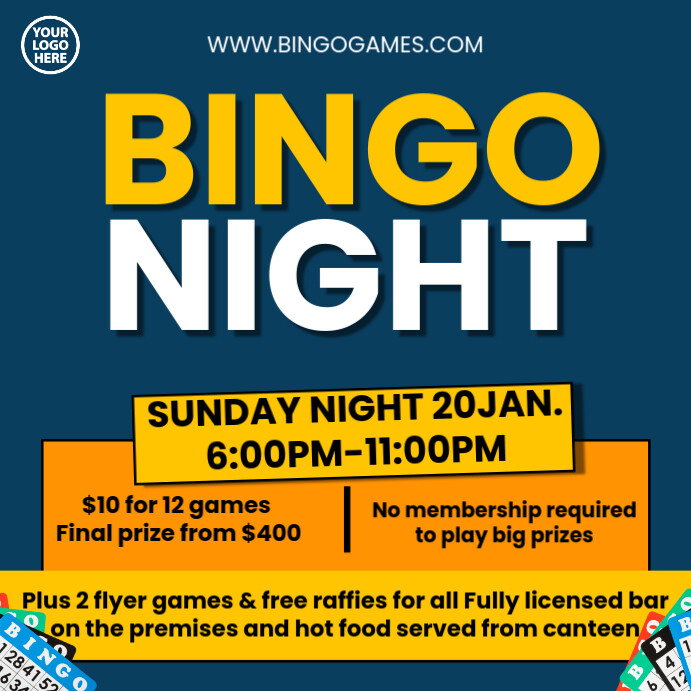 Bingo Night Event Instagram Post Template | PosterMyWall