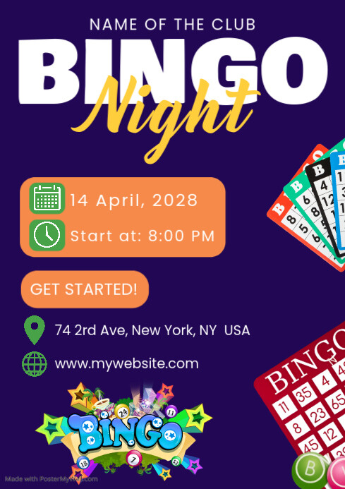 Copy of Bingo Night Event Invitation A4 | PosterMyWall