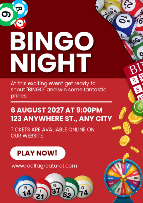 Copy of Bingo Night Event Invitation A4 | PosterMyWall