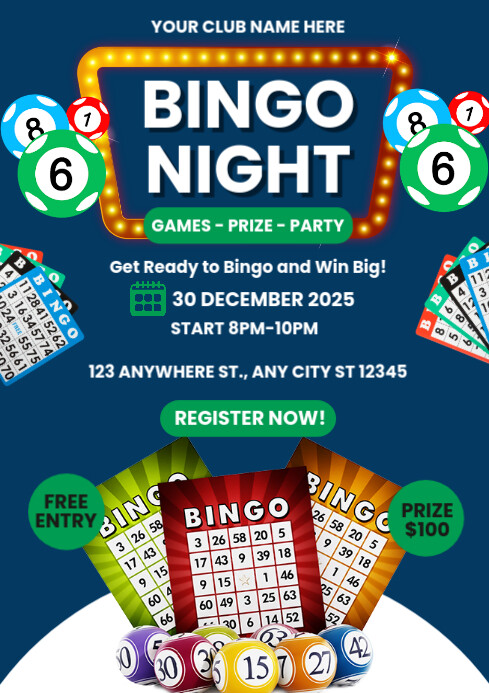 Copy of Bingo night event invitation | PosterMyWall
