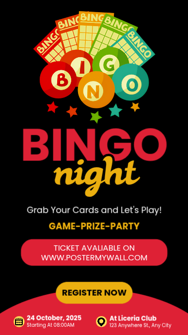 Plantilla de bingo night event invitation | PosterMyWall