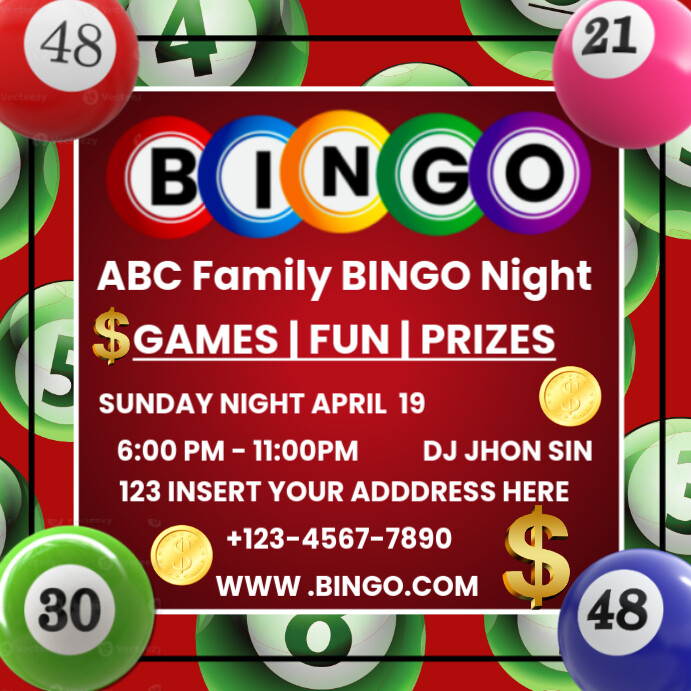 Modèle Bingo Night Event Invitation Instagram Post | PosterMyWall