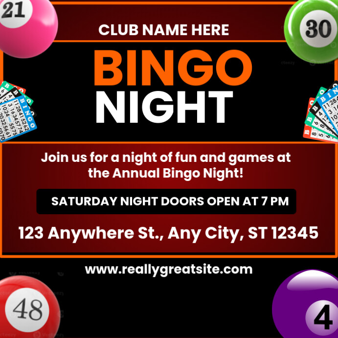 Plantilla de Bingo Night Event Invitation Instagram Post | PosterMyWall