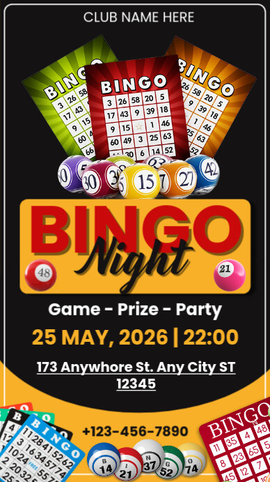 Bingo Night Event Invitation Instagram Story Template | PosterMyWall