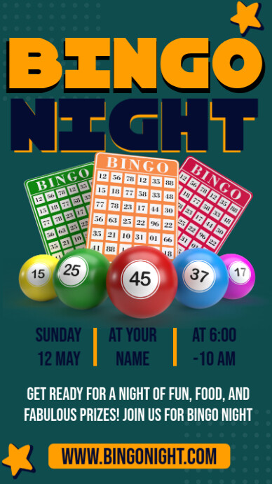 Bingo Night Event Invitation Instagram Story Template | PosterMyWall