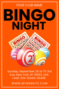 Bingo Night Event Invitation POSTER FLYER TEMPLATE | PosterMyWall
