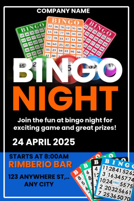 Bingo Night Event Invitation Poster Template | PosterMyWall