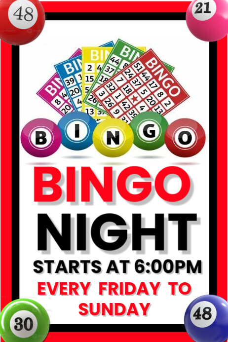 Bingo Night Event Invitation Poster Template | PosterMyWall